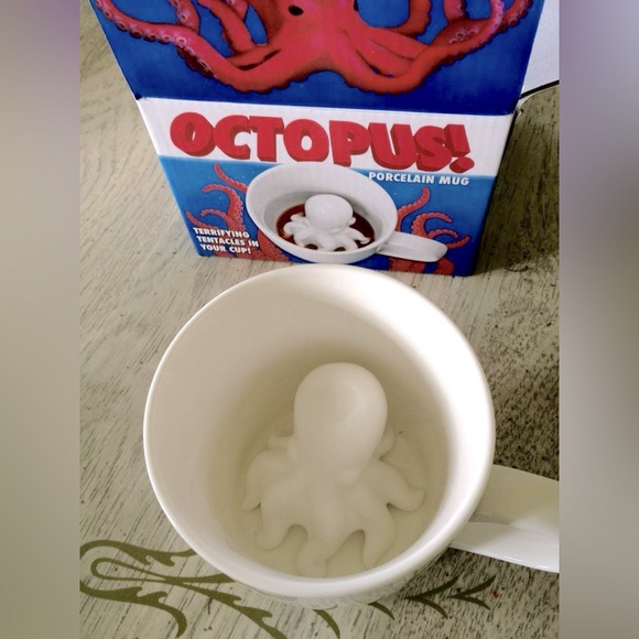 Kitchen | Rare Hidden Octopus Porcelain Mug | Poshmark